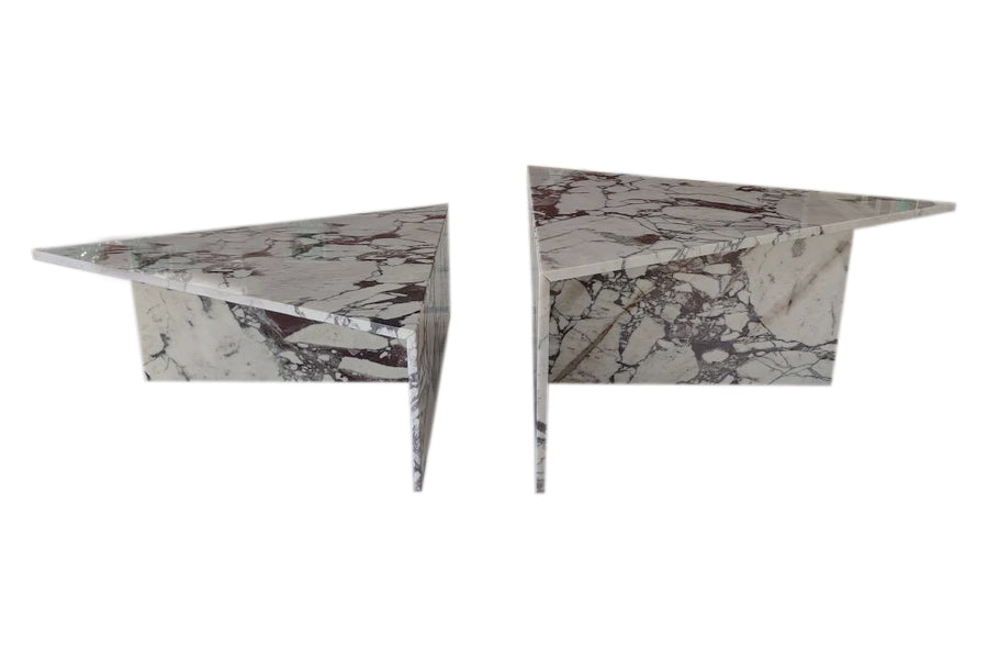 Calacatta Viola Marble Triangular Design Coffee Table Polished Set of – HĀV